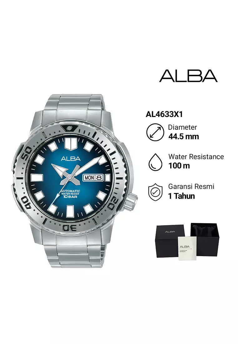 Jual Alba Alba Mechanical - Jam Tangan Automatic Pria - Blue Gradation ...