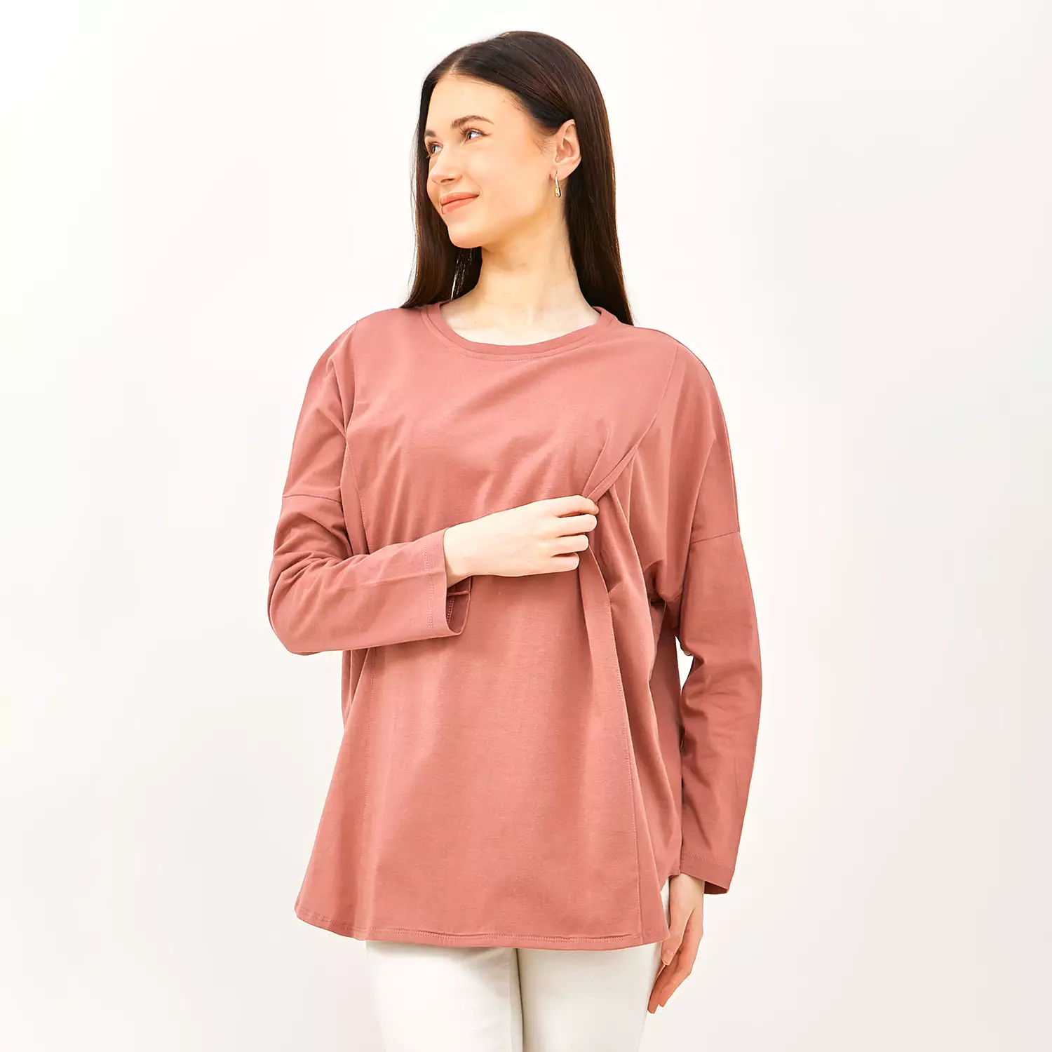 Jual Nyonya Nursing Wear Danila Dusty Rose Baju Ibu Hamil Dan Menyusui Original 2023 Zalora