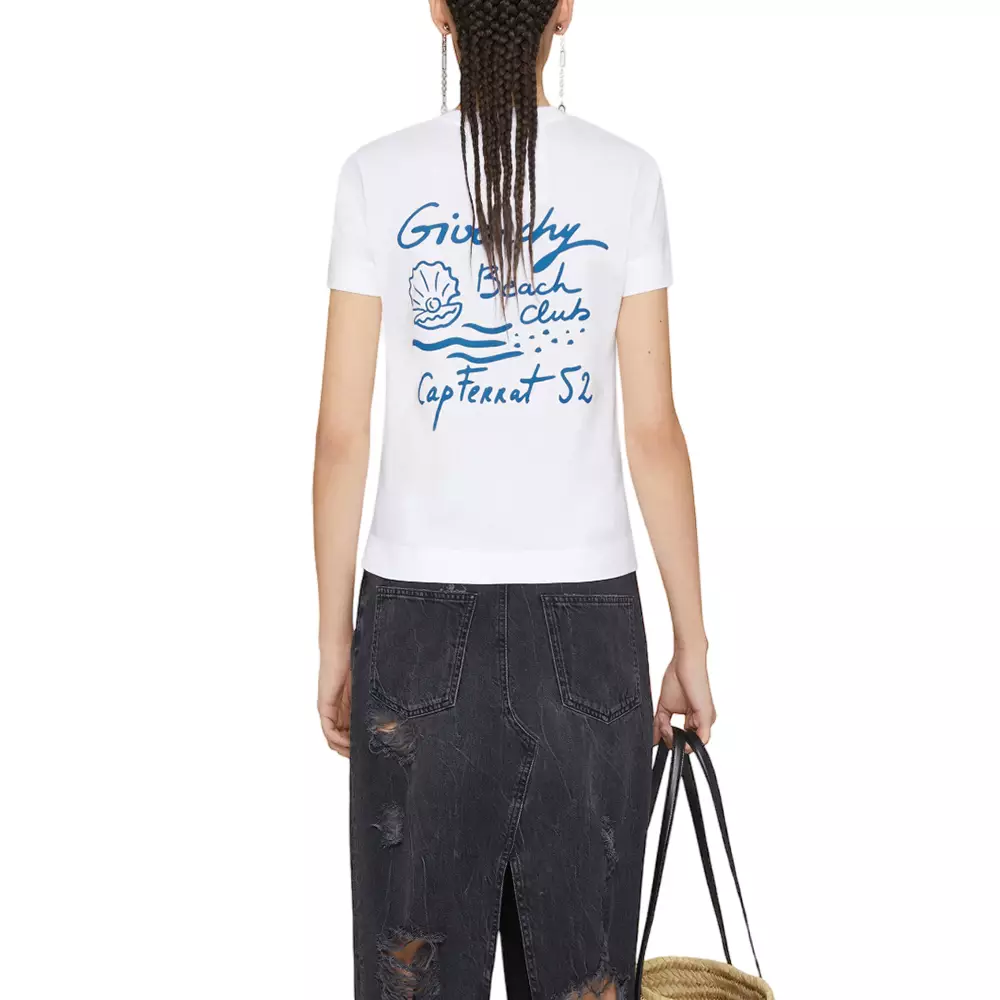 Jual Givenchy Givenchy Beach Club Slim Fit T-Shirt White Original 2024 ...