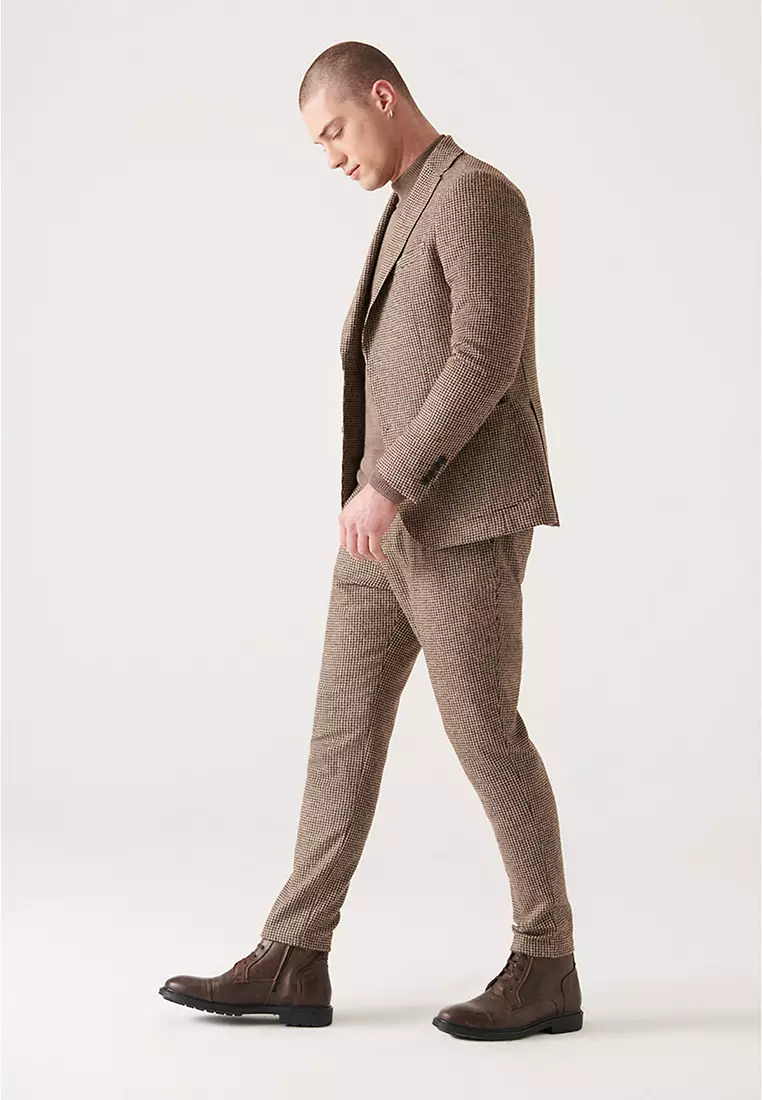 Buy Avva Pleated Gingham Wool Suit Pants 2026 Online | ZALORA Philippines
