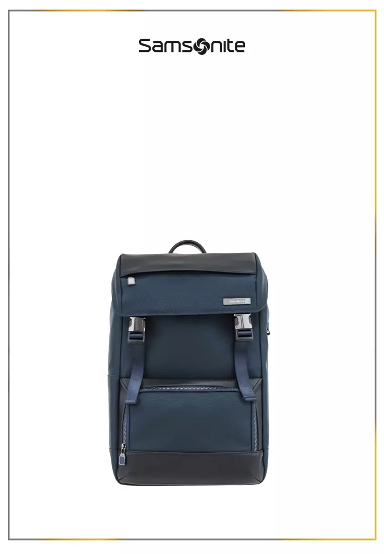 Jual Samsonite Samsonite Sefton Backpack W/ Flap - Navy Original 2024 ...