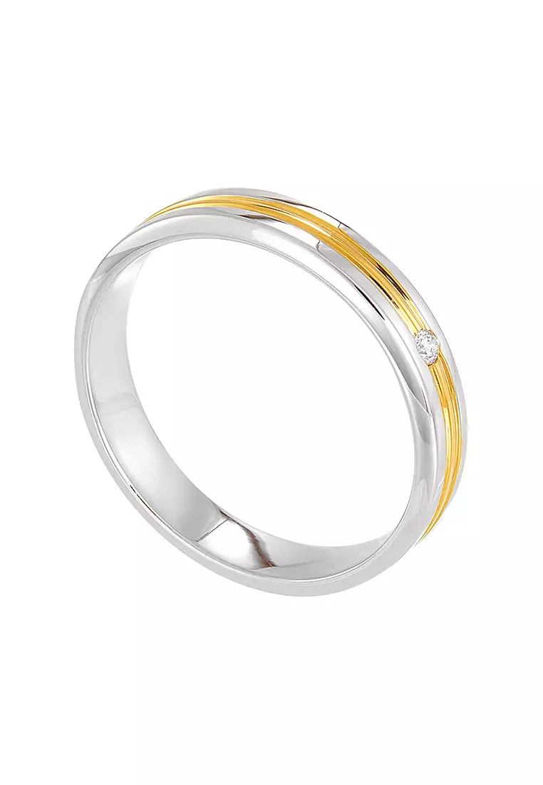 Buy HABIB HABIB Diamond Men's Ring in 925 Diamond Ring A0407(PLD) 2024 ...