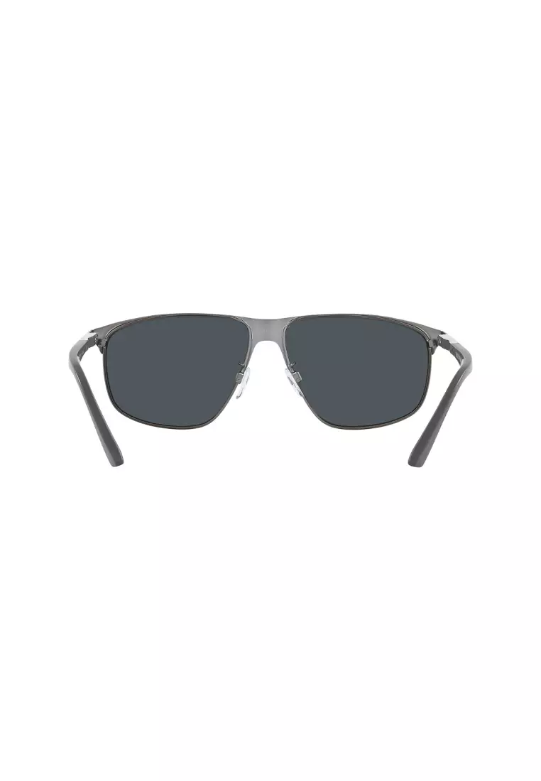 Buy Emporio Armani Men Pillow Frame Grey Sunglasses, UV Protection ...