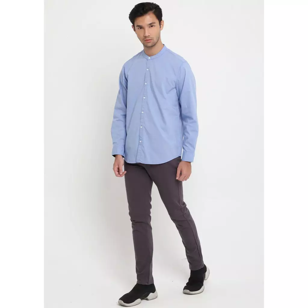 Jual TRIPLE TRIPLE Kemeja (LS MC 411 BLU) Lengan Panjang Slim Fit ...