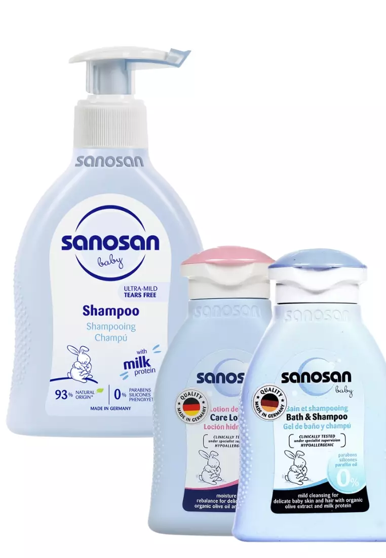 Buy Sanosan Sanosan Baby Bath & Shampoo 100ml, Baby Care Lotion 100 ml ...