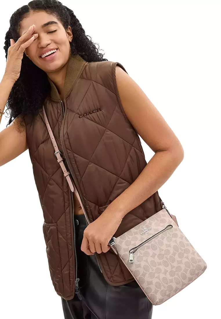 Buy Coach Mini Rowan File Bag In Signature Canvas Sand/Taupe CW325 2025 Online | ZALORA Philippines