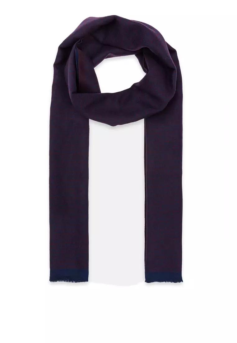 Buy Avva Mens Claret Red Pattern Shawl Scarf 2024 Online | ZALORA