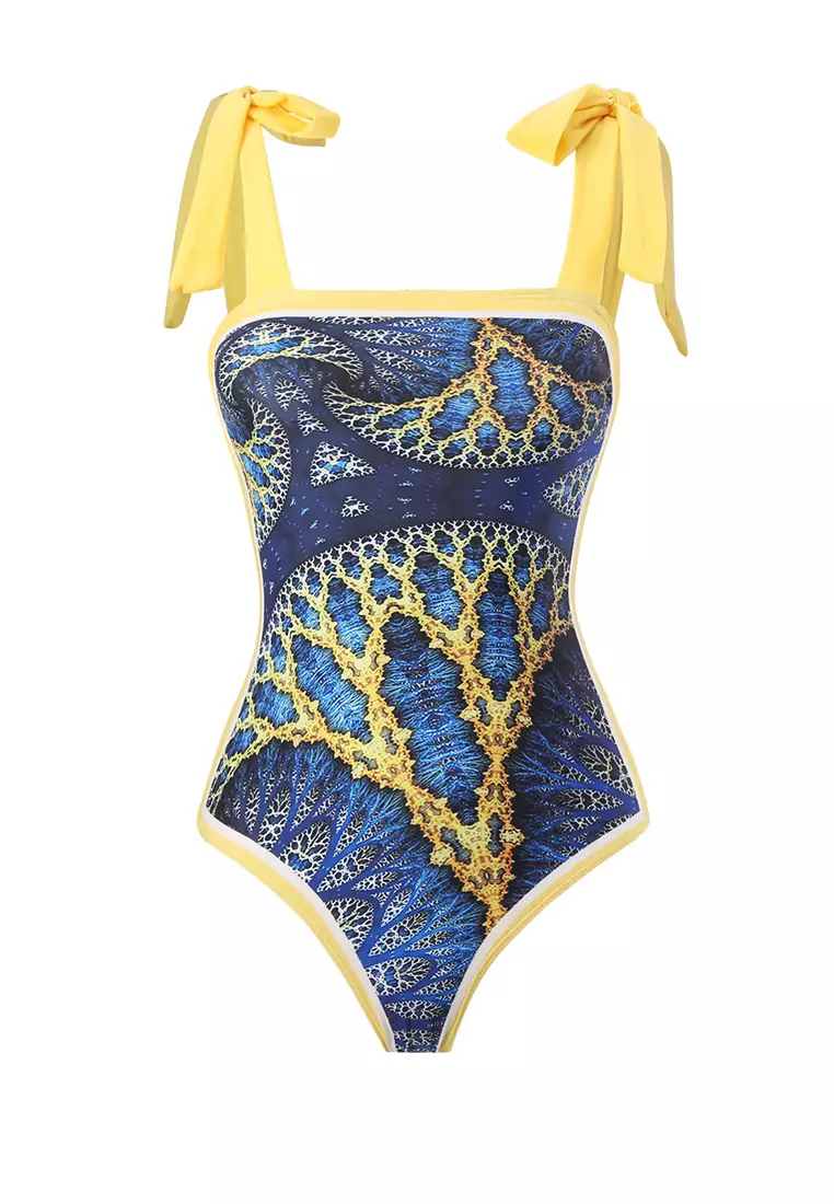 Buy ZITIQUE Two-Piece Set - One-Piece Spa Swimsuit With Chiffon Cover ...