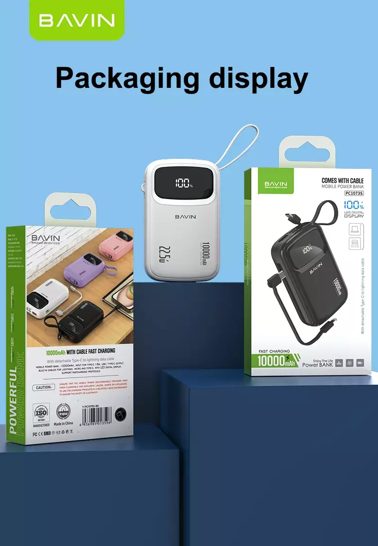 Buy BAVIN BAVIN PC1073 10000mAh Powerbank 22.5W Fast Charging Power ...