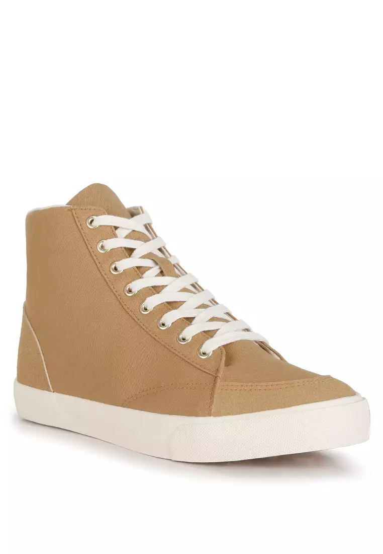 Buy London Rag Men's Ankle Length Solid Sneakers In Beige Online ...