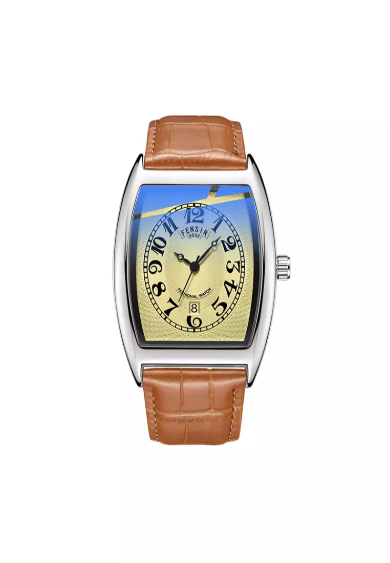 Buy OPCHIC Barrel Quartz Watch For Men, Retro Blue Light 2025 Online ...