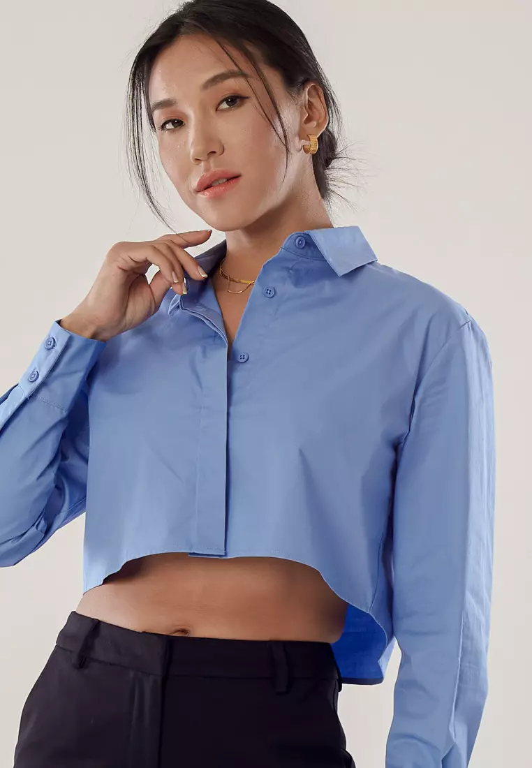 Buy Dressing Paula Cropped Poplin Shirt Online | ZALORA Malaysia