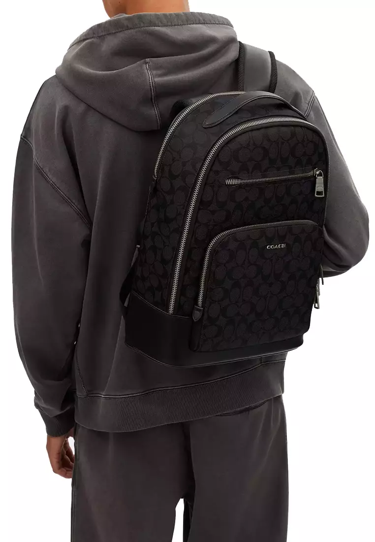 線上選購 Coach Coach Ethan Backpack Bag In Signature Canvas in Black CL962 ...