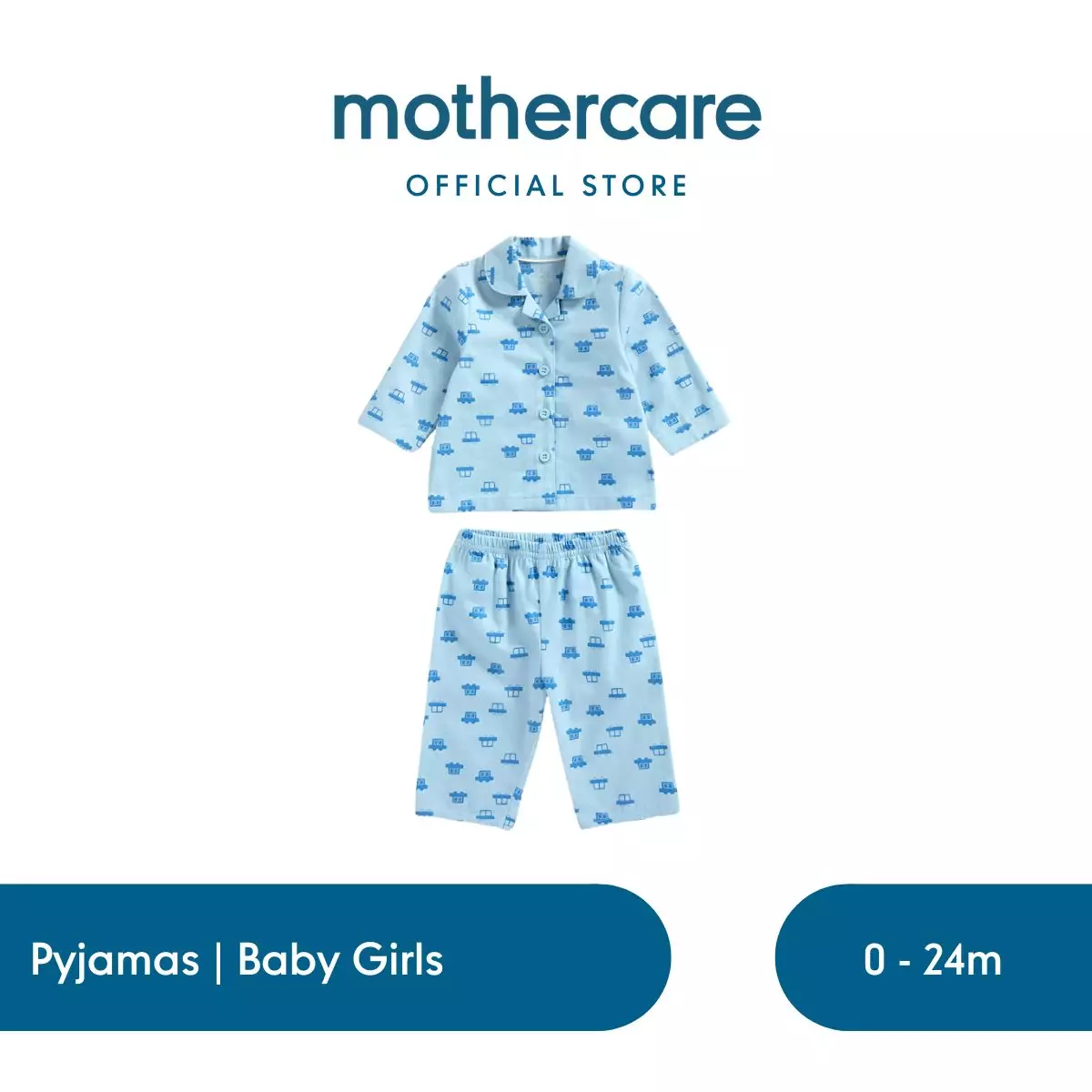 Jual Mothercare Mothercare Blue Cars Woven Baby Pyjamas - Piyama Bayi ...