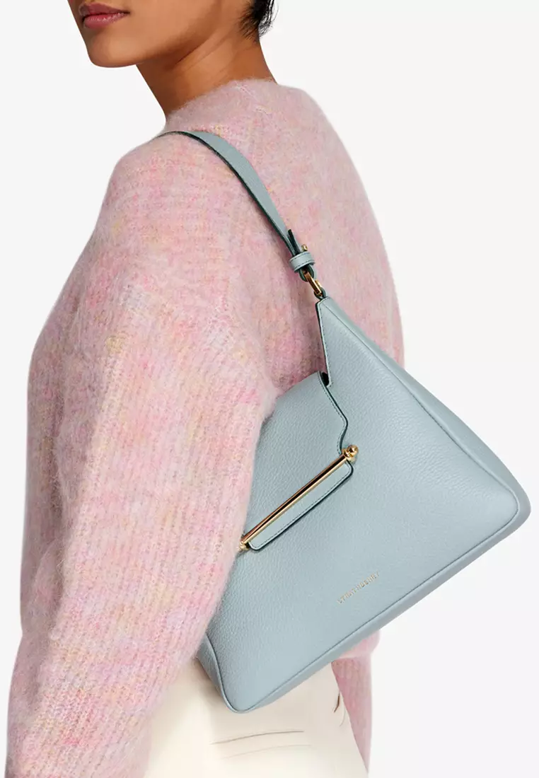 Jual Strathberry MULTREES HOBO GRAIN LEATHER DUCK EGG BLUE Original ...