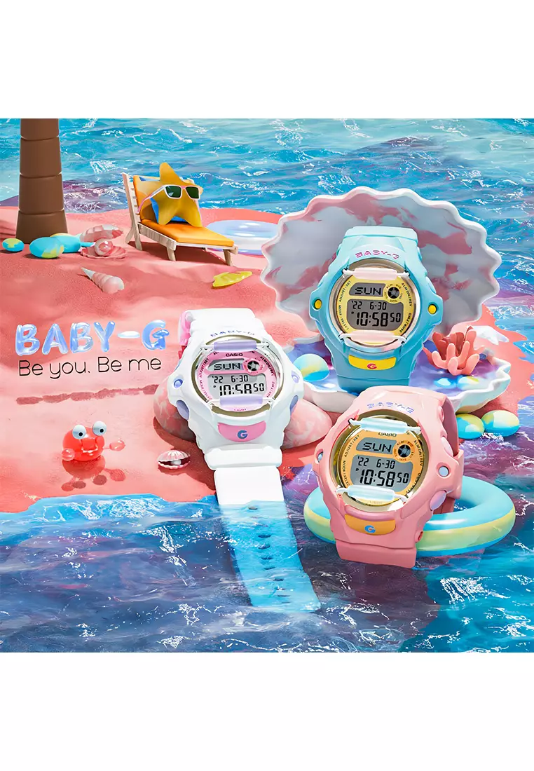 Jual Baby-G Casio Baby-G - Jam Tangan Digital Wanita - White - Resin Strap - BG-169PB-7D ...