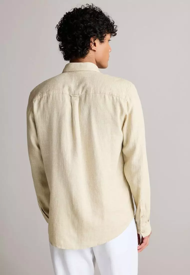 Buy NEXT Linen Blend Long Sleeve Shirt 2025 Online | ZALORA