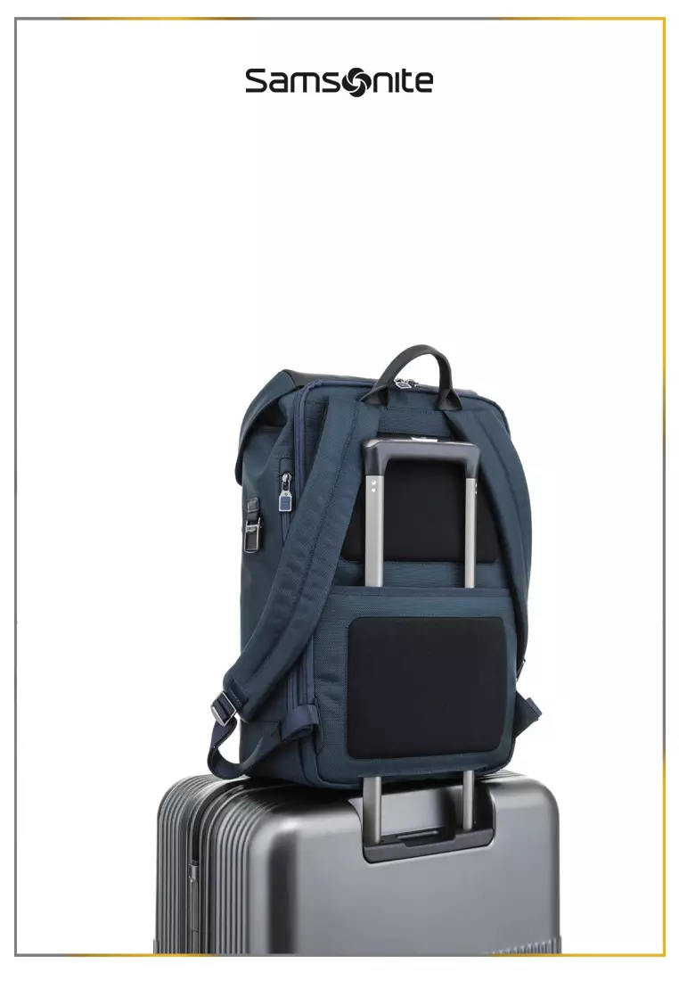 Jual Samsonite Samsonite Sefton Backpack W/ Flap - Navy Original 2024 ...