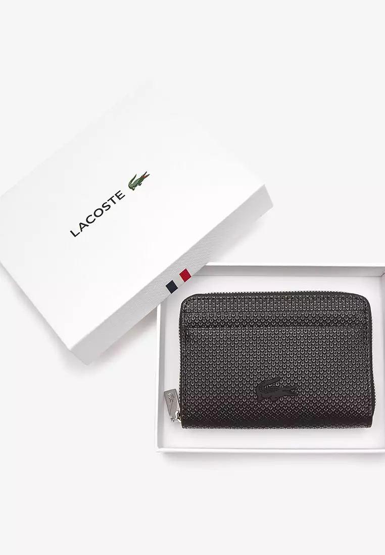 Buy Lacoste Unisex Chantaco Zippered Fine Leather Small Coin Pouch 2025 ...