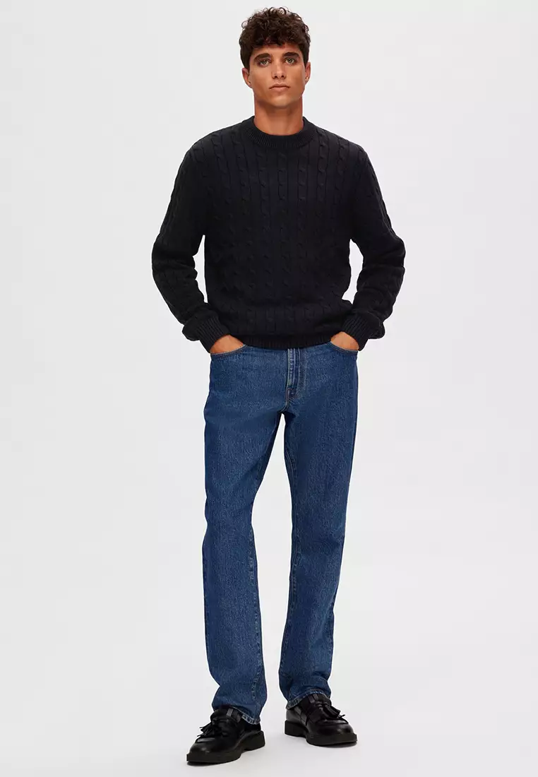 Jual Selected Homme Ryan Structure Crew Neck Sweater Original 2024 ...