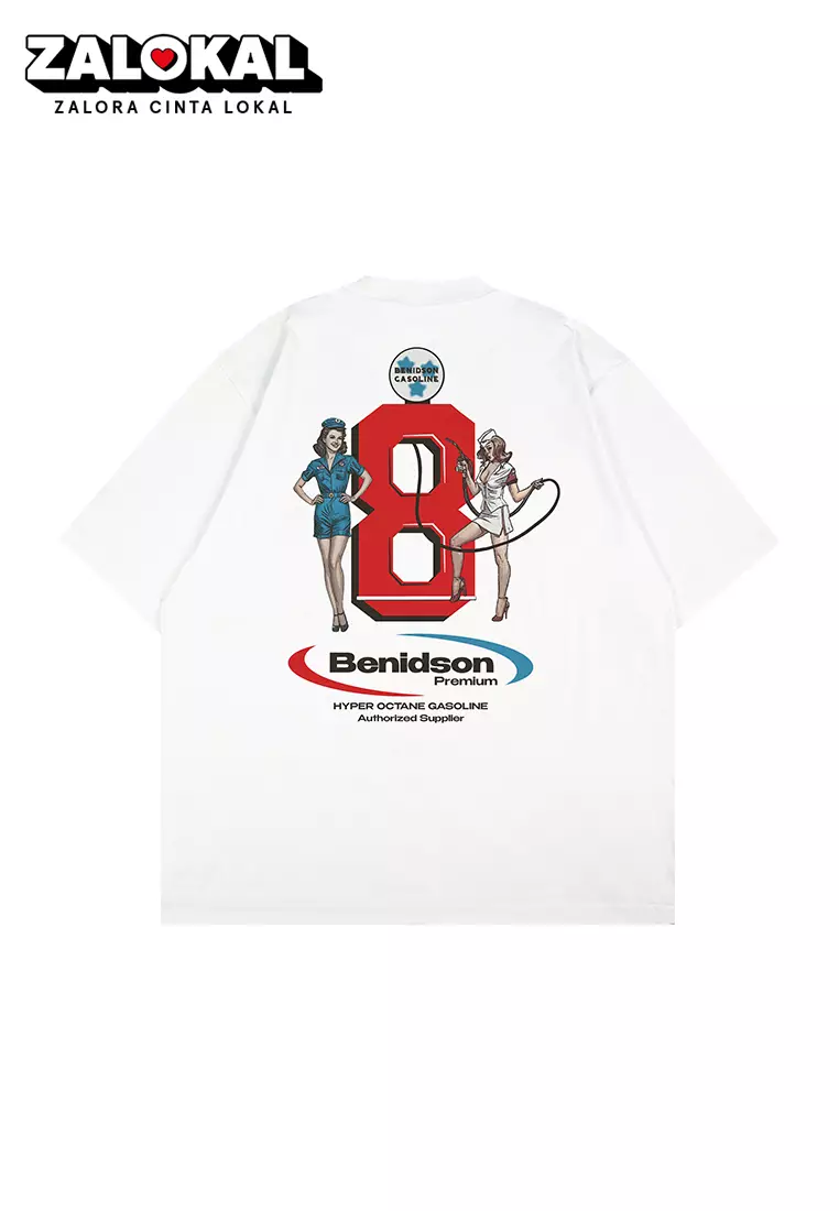 Jual Benidson BENIDSON Oversized Tshirt White Oil Pump Original 2025 ...