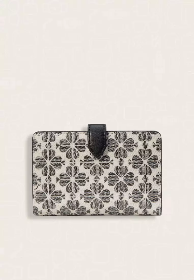 Jual Kate Spade Kate Spade Spade Flower Medium Bifold Wallet Black ...