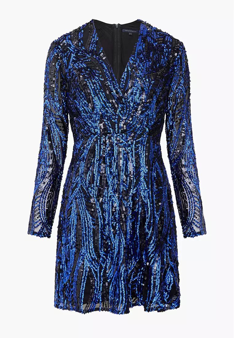 Buy French Connection DENIZ EMBELLISHED LS MINI DRES 2025 Online | ZALORA