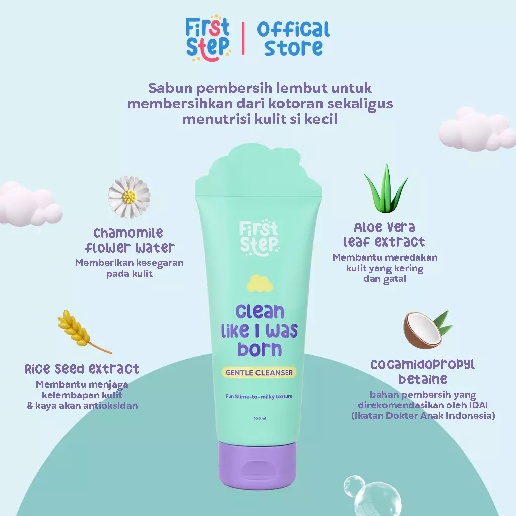 Jual Pinkberry First Step Clean Like I Was Born Gentle Cleanser 100 ml ...