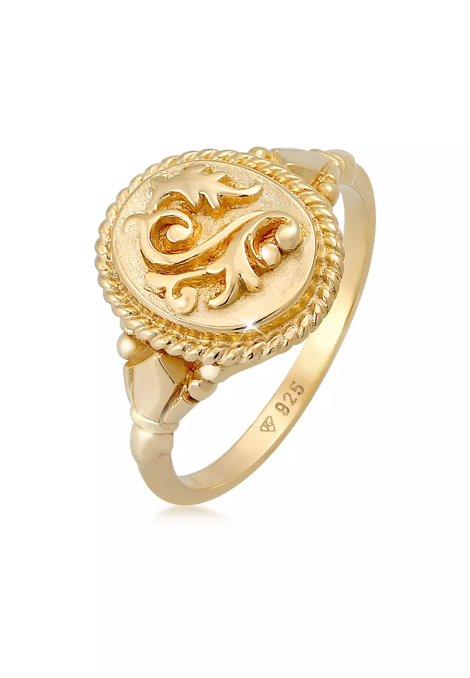 Buy ELLI GERMANY Ring Vintage Ornament Chunky Trend Blogger Trend Gold ...