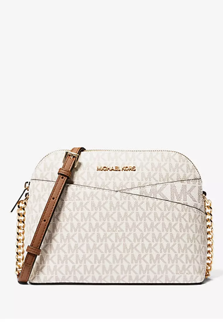 Buy Michael Kors Jet Set Travel Medium Logo Dome Crossbody Bag 2025 ...