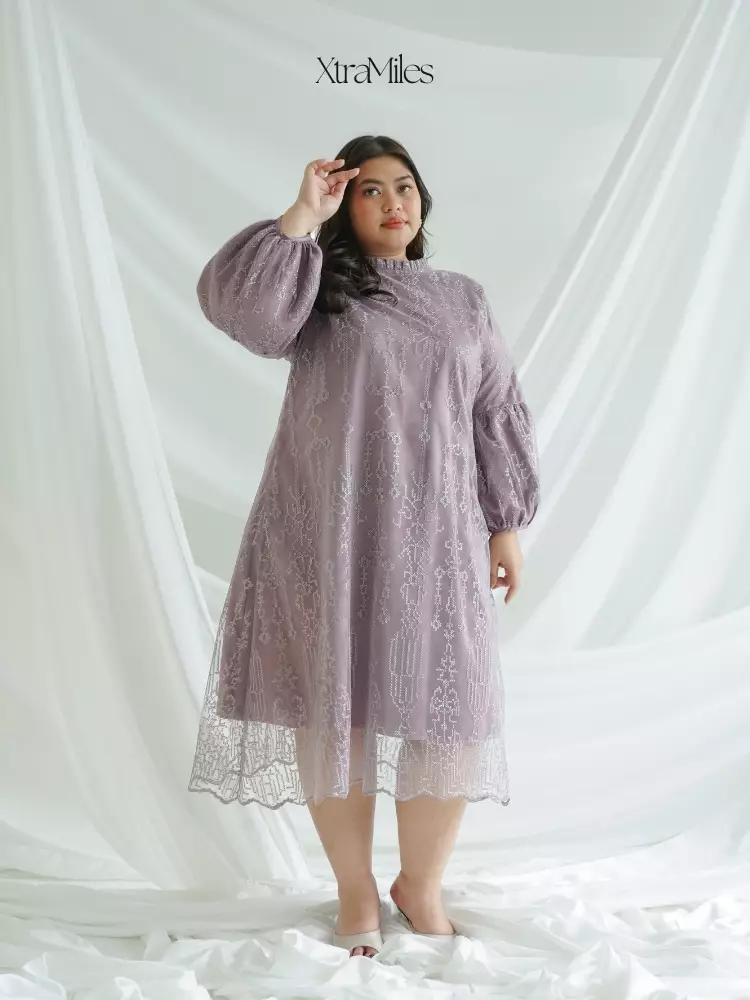 Jual Xtramiles xtramiles Ladies dress luenne dress vol 2 lavender ...