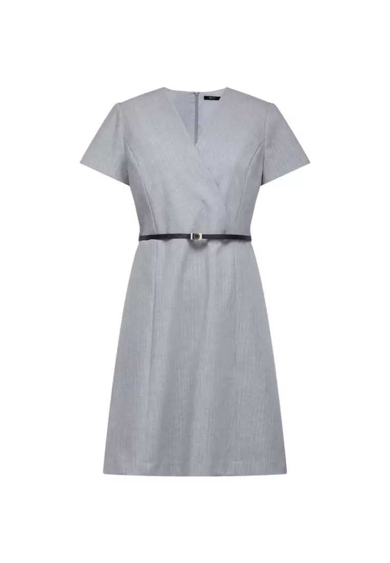 Buy G2000 Striped Wrap Dress With Belt 2025 Online | ZALORA Philippines