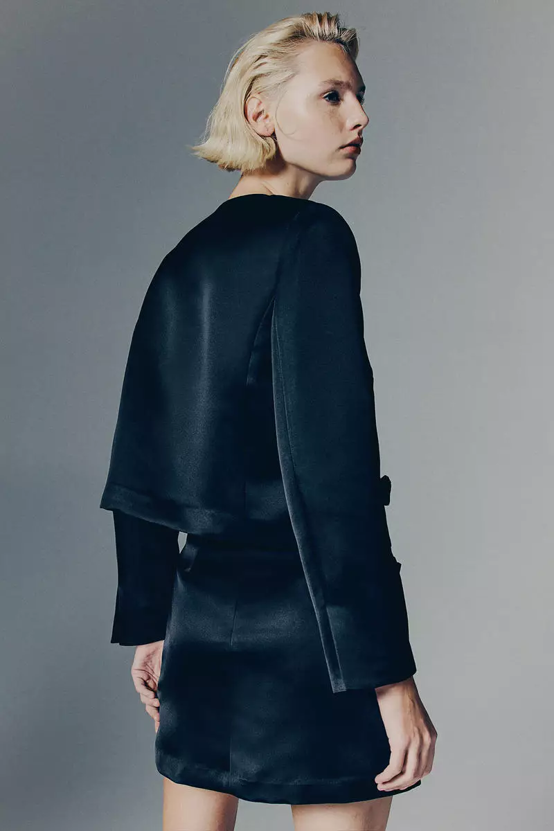 Buy H&M Bow-detail satin blazer Online | ZALORA Malaysia