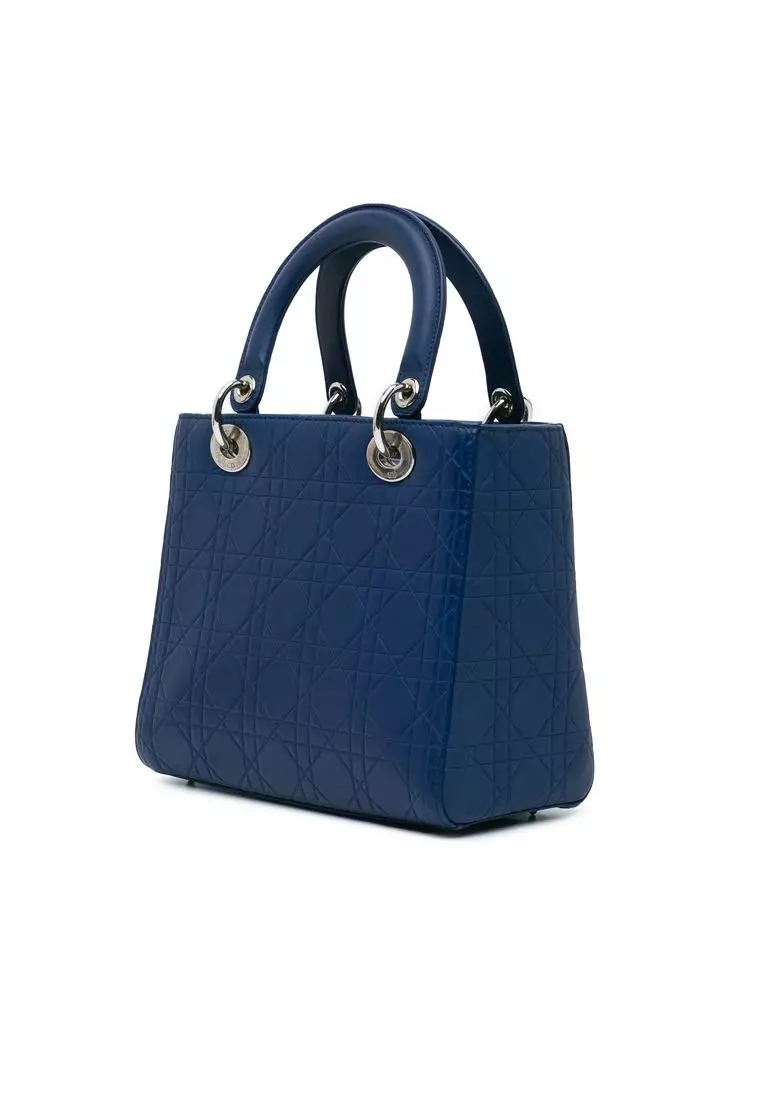 Buy Dior Pre-Loved Dior Medium Ultra Matte Calfskin Cannage Embossed ...