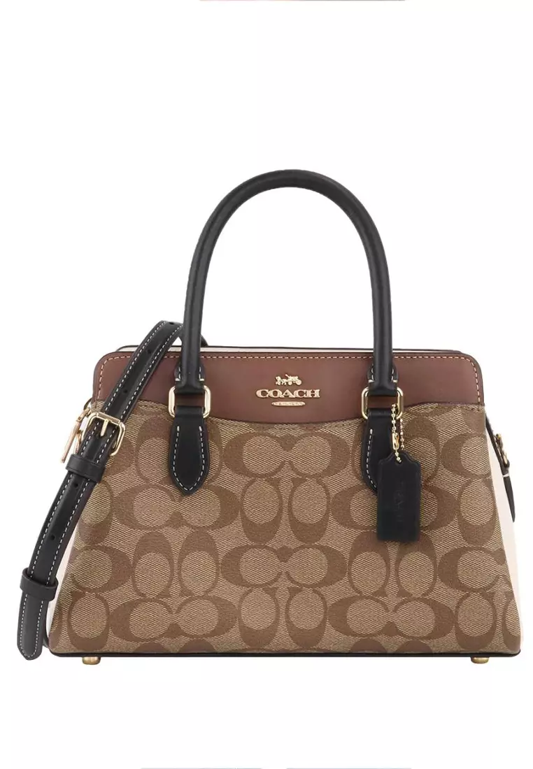 COACH Mini Darcie Carryall In Colorblock Signature Canvas - Brown 2025 ...