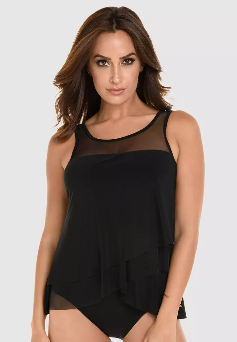 Miraclesuit Swim Mirage Floaty Layered Tankini Top 2025 | Buy ...