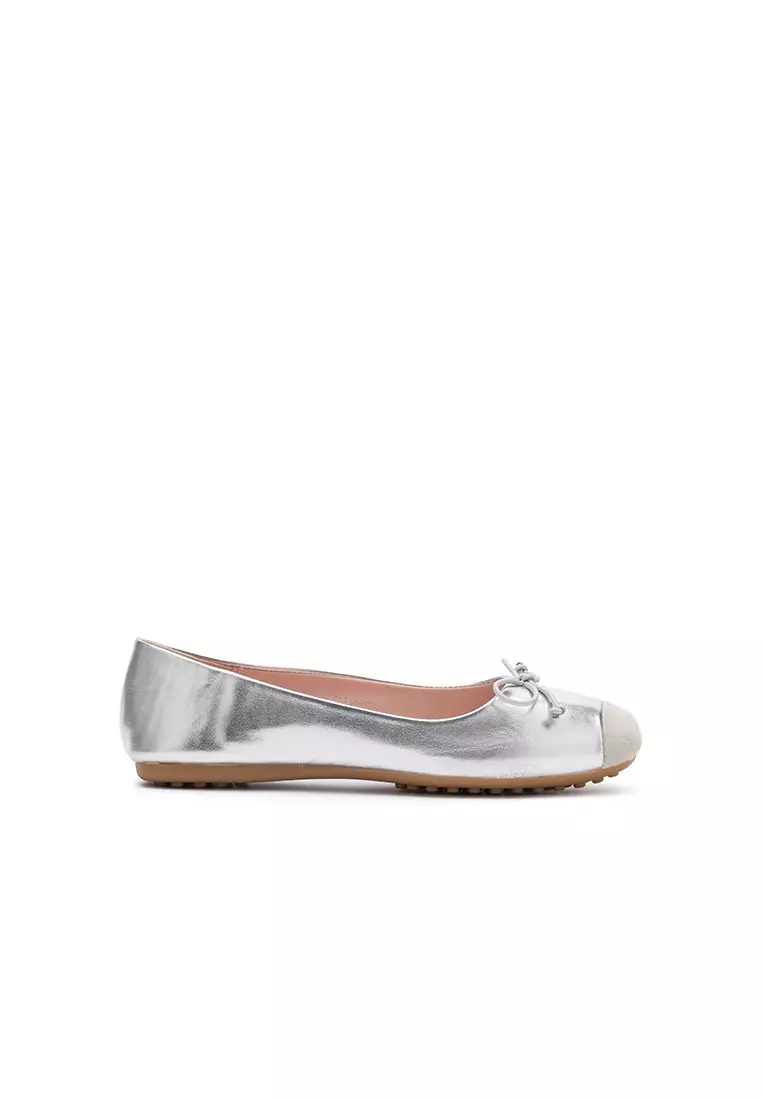 Buy nose DUO TONE SQUARE TOE FLAT BALLERINA Online | ZALORA Malaysia