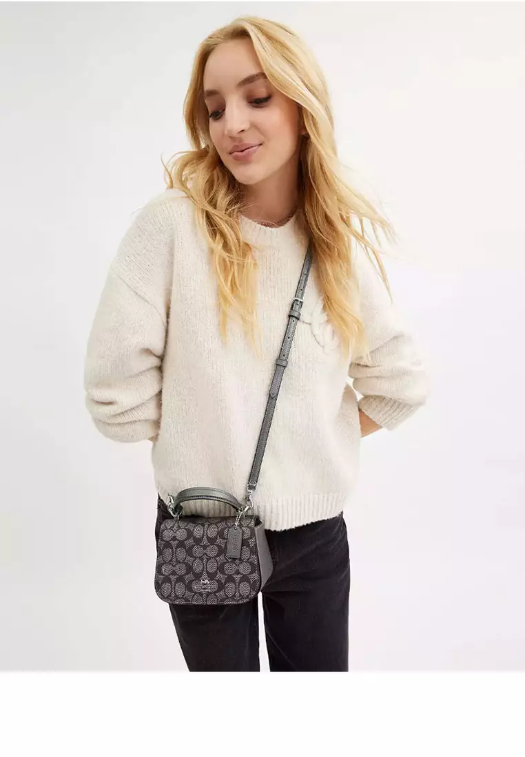 Coach Lysa Top Handle Bag In Signature Canvas 2024 | Buy Coach Online ...