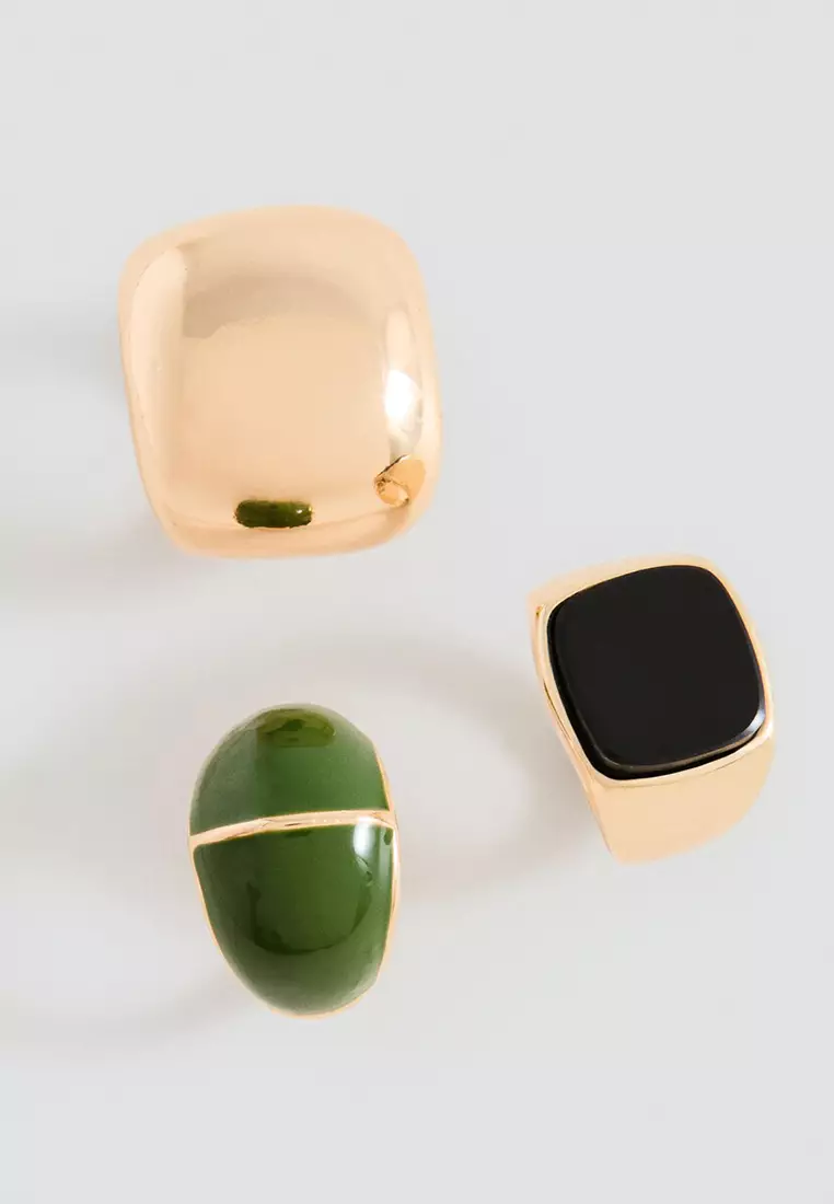 Buy Mango Combined Ring 3 Set 2026 Online | ZALORA