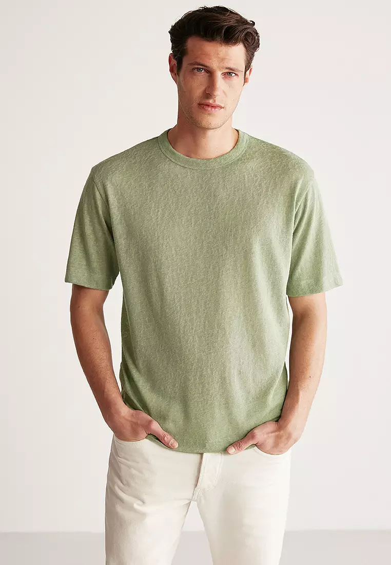 Buy GRIMELANGE Lucas Comfort Green T-Shirt 2024 Online | ZALORA Philippines