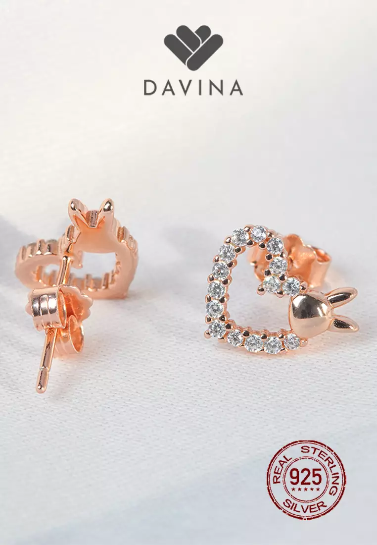 Jual DAVINA Jewelry DAVINA Ladies Anite Earrings Rose Gold Color ...