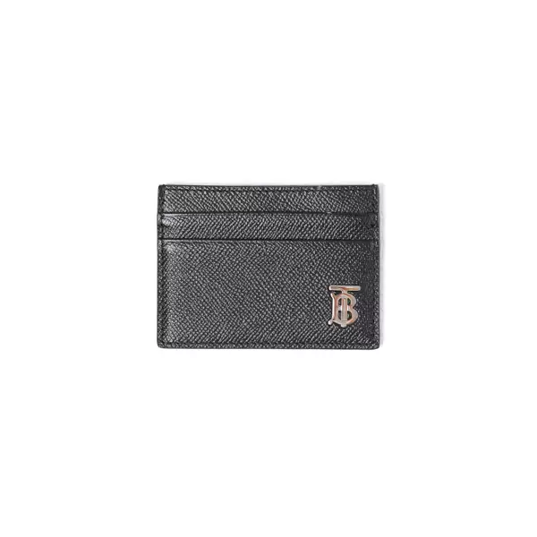 Jual Burberry Dompet BURBERRY TB SILVER SIDE BLACK CARD HOLDER 100% ...