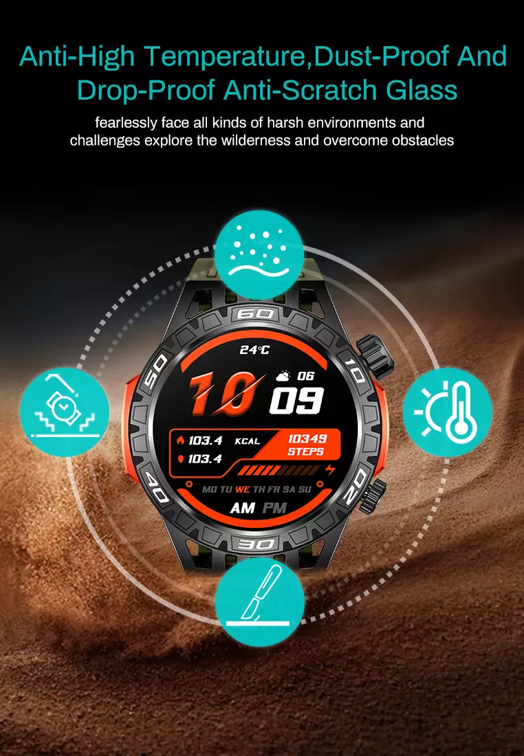 Jual Simbojoy Smart Watch HT22 1.46 inch TFT HD Screen Jam Pintar SOS ...