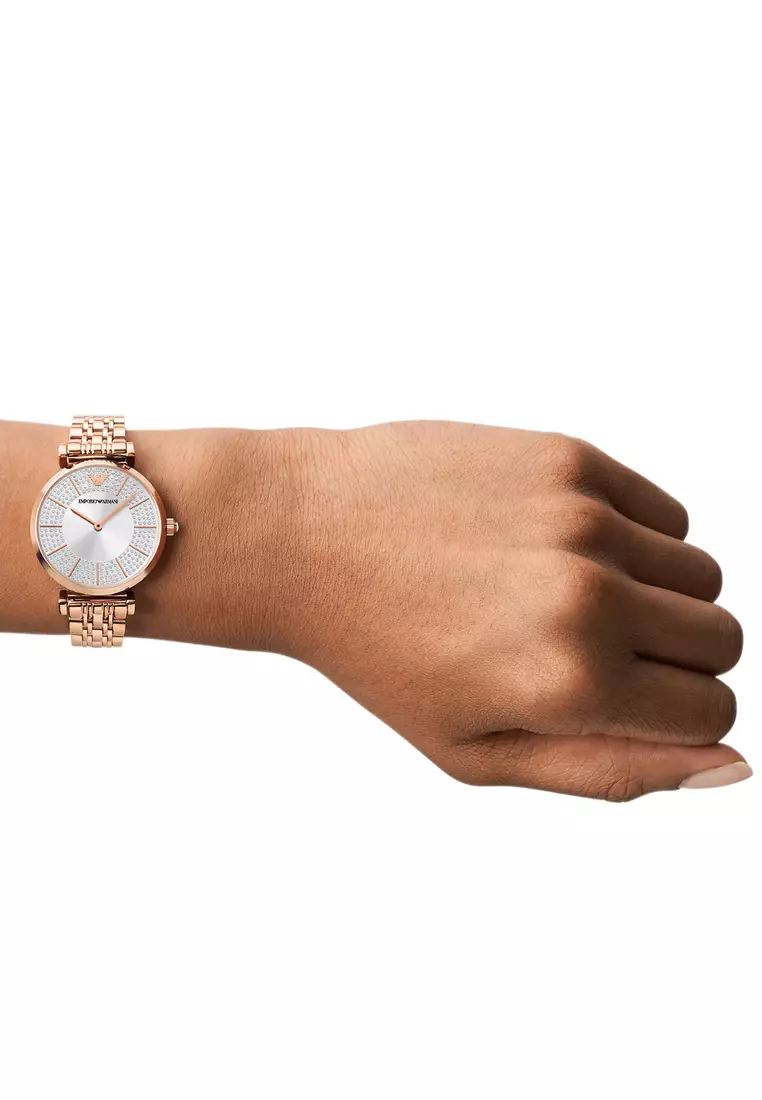 Buy Emporio Armani Emporio Armani Female's Gianni T-Bar rose gold ...