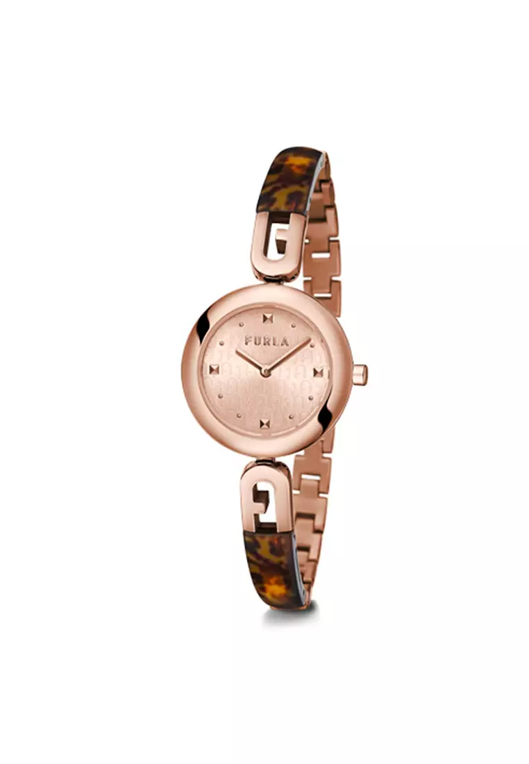 Buy FURLA Watches FURLA BANGLE Rose Gold Tone Case Rose Gold Dial Watch ...