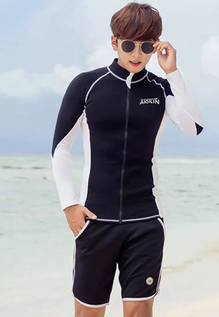 Buy LYCKA LLL3024 Korean Style Men Rash Guard 2-Pieces Set Multi 2025 ...