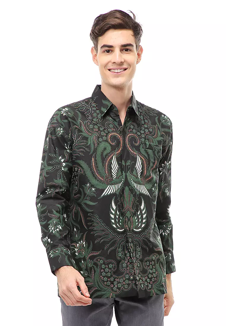 Jual Hamlin Kendrick Atasan Formal Kemeja Batik Pria Tierta Long Sleeve ...