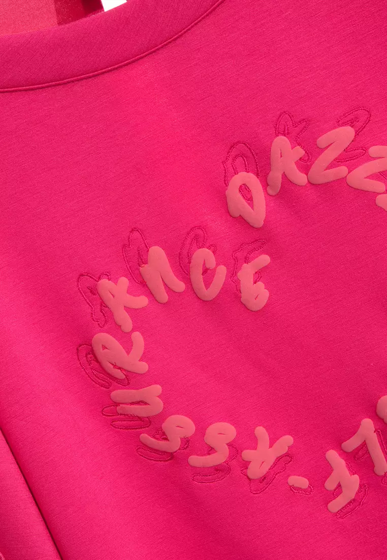 Buy iROO Heart Shape Top With Ruffle Sleeve Detail 2025 Online | ZALORA