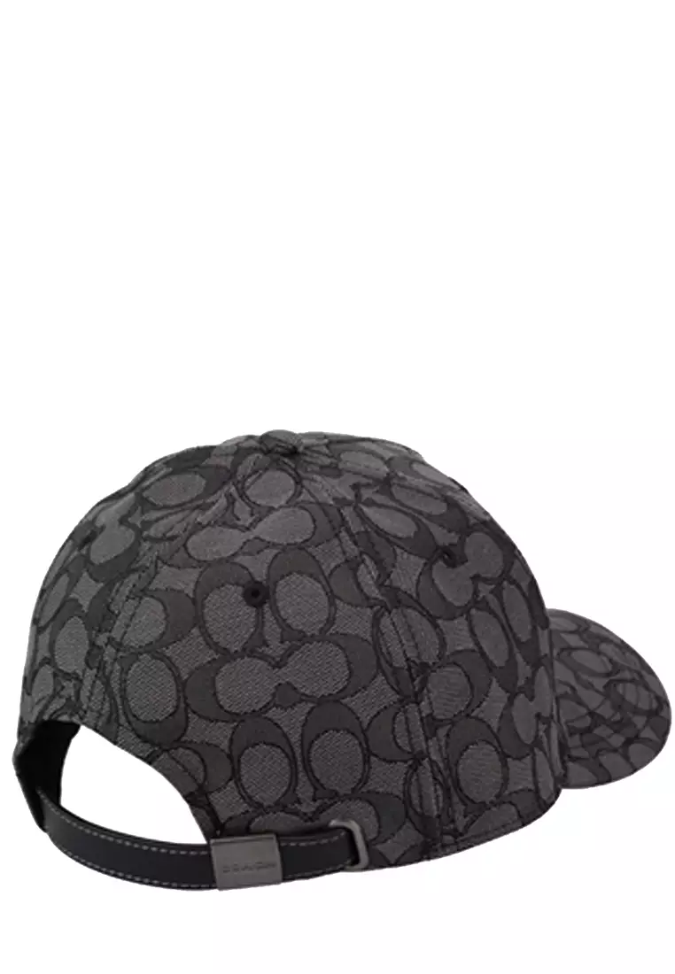Buy Coach Signature Jacquard Baseball Hat in Charcoal CW766 2025 Online ...