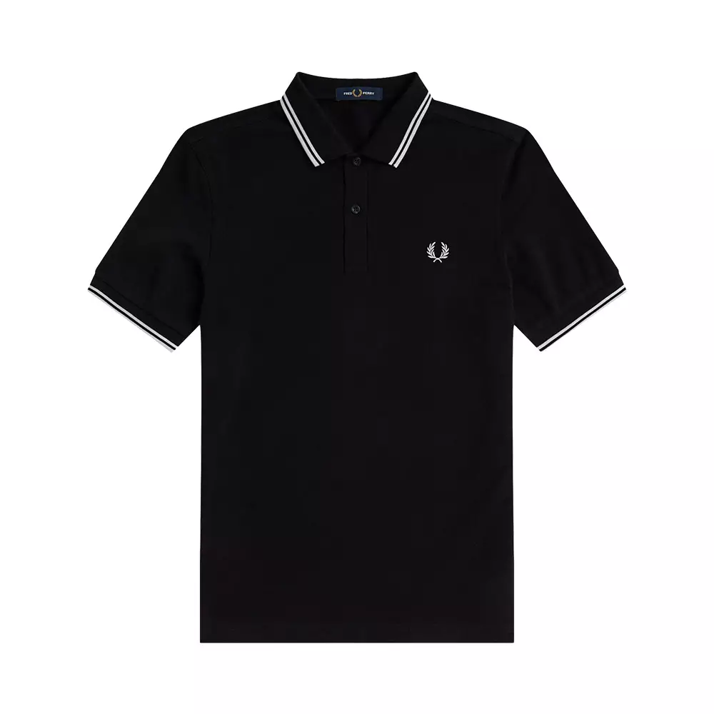 Jual Fred Perry Twin Tipped Polo Shirt Black White Original 2025 ...